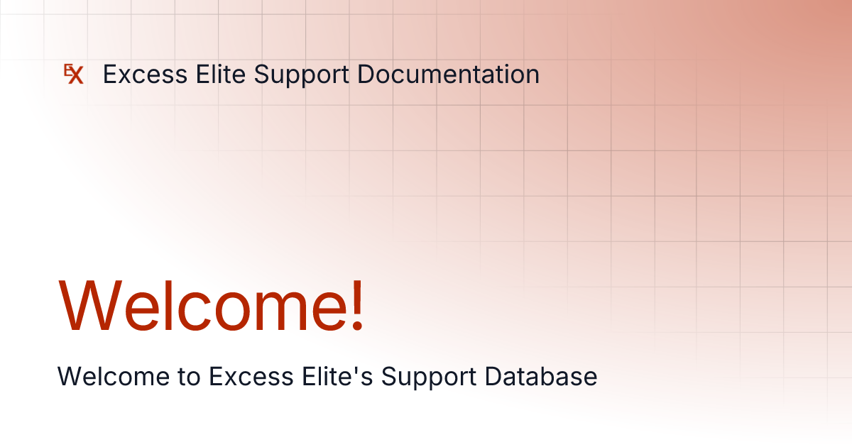 Welcome! | Excess Elite Support Documentation